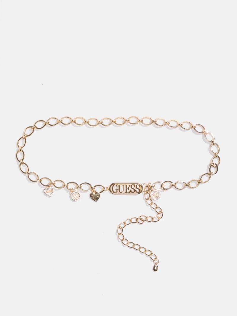 Gold-Tone Charm Chain Belt | GUESS Factory