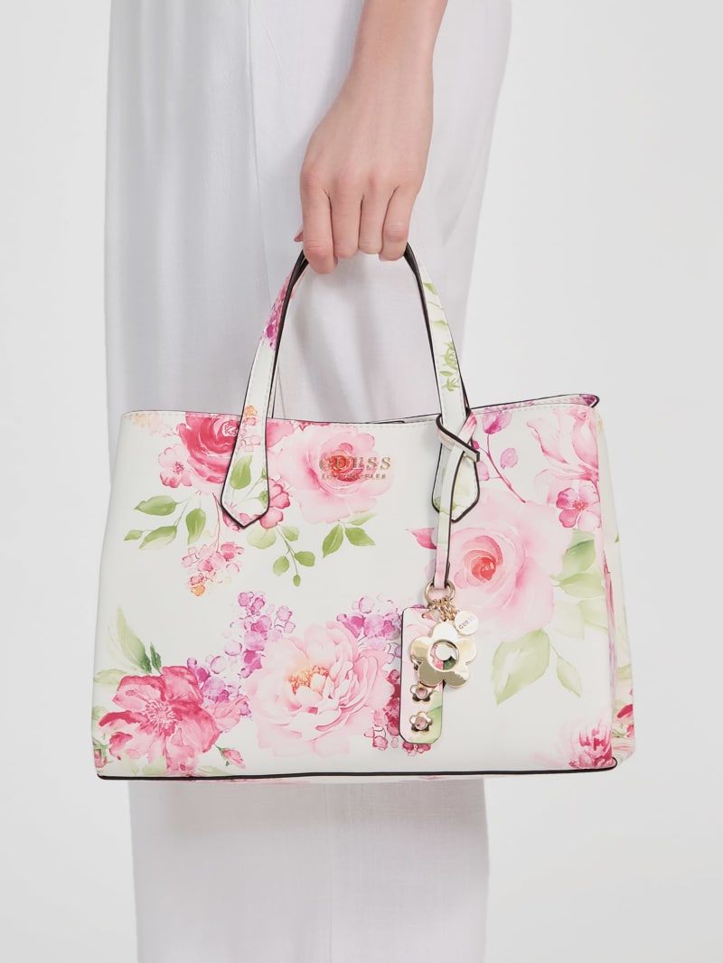 Jennice Floral Satchel | GUESS Factory