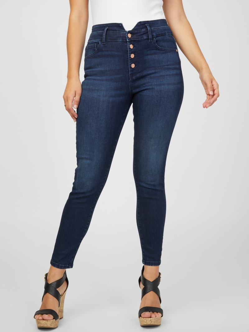 Leah Super High Rise Skinny Jeans Guess Factory