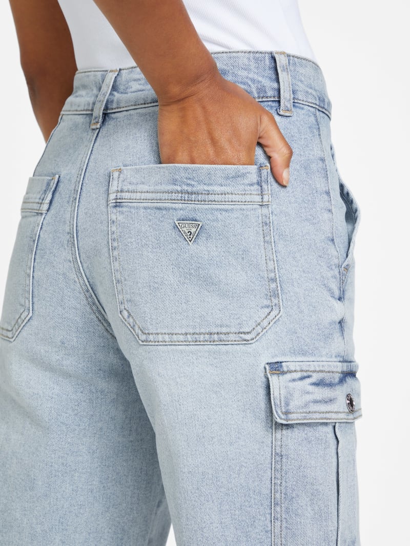 Hailey High-Rise Cargo Jeans | GUESS Factory Ca