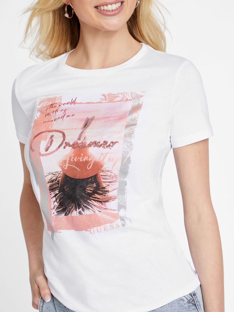 Eco Dreamy Sequin Tee | GUESS Factory