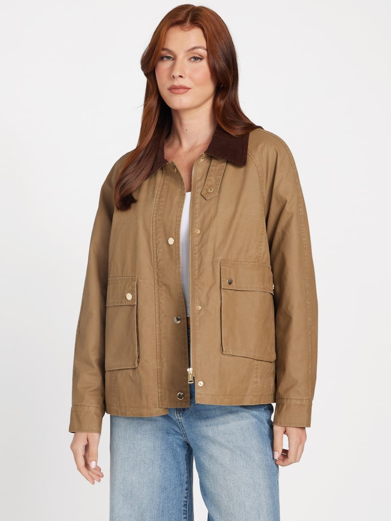 Tam Waxed Barn Jacket | GUESS Factory