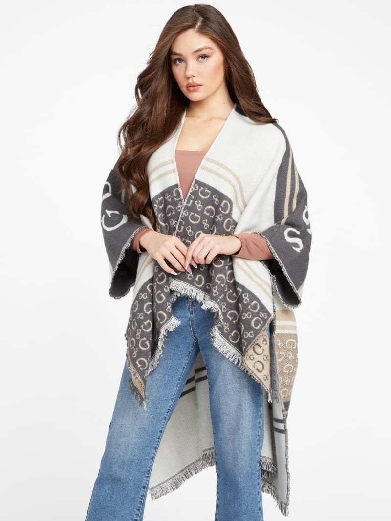 Logo Stripe Ruana | GUESS Factory