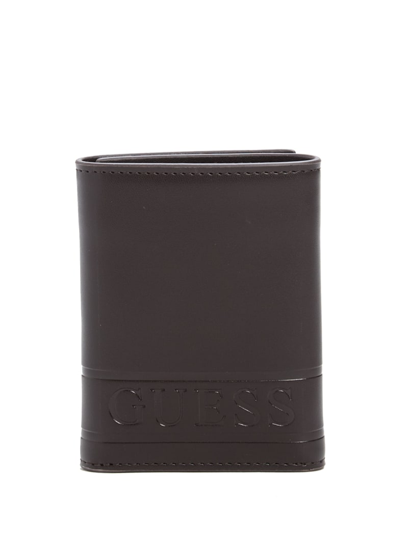 Debossed Logo Trifold Wallet | GUESS Factory Ca