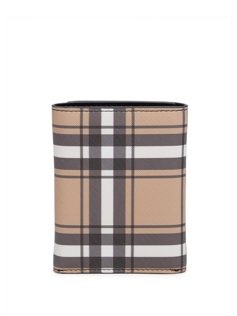 Plaid Trifold Wallet | GUESS Factory
