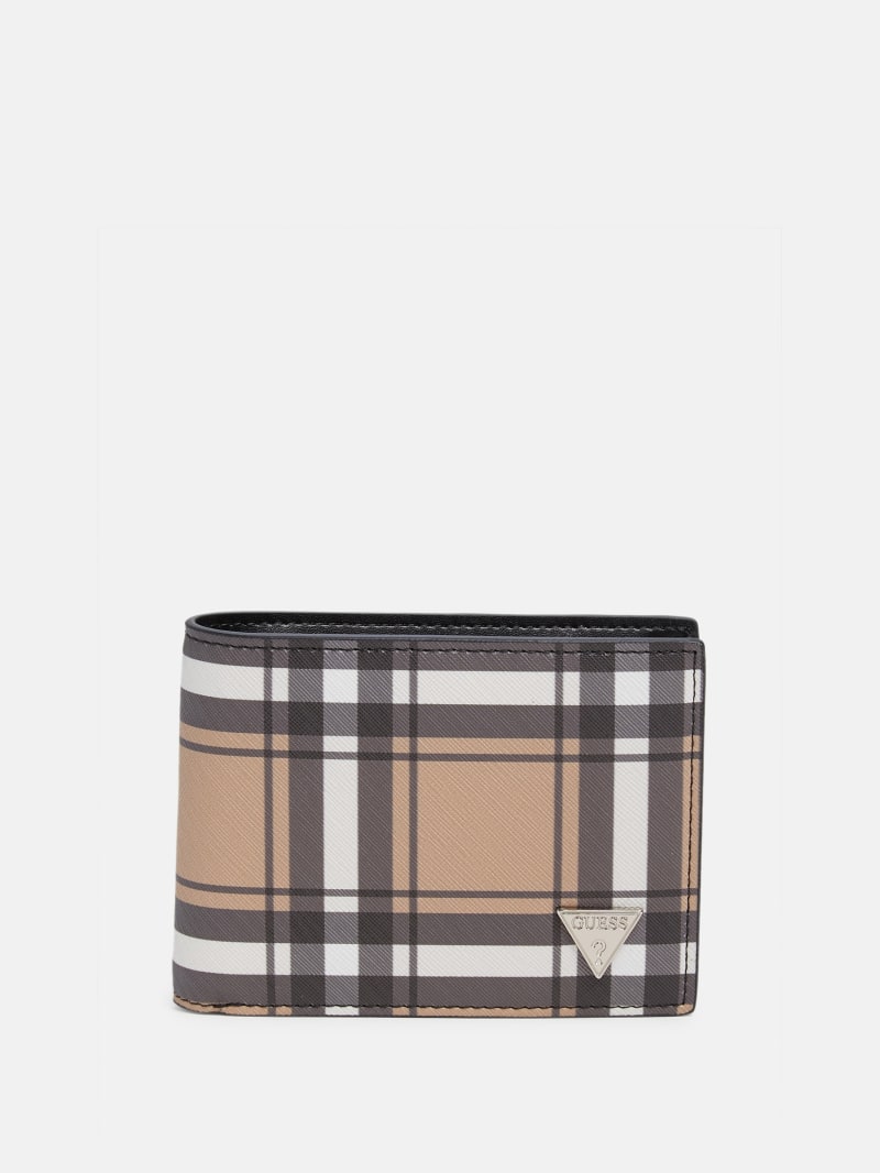Plaid Bifold Wallet | GUESS Factory Ca