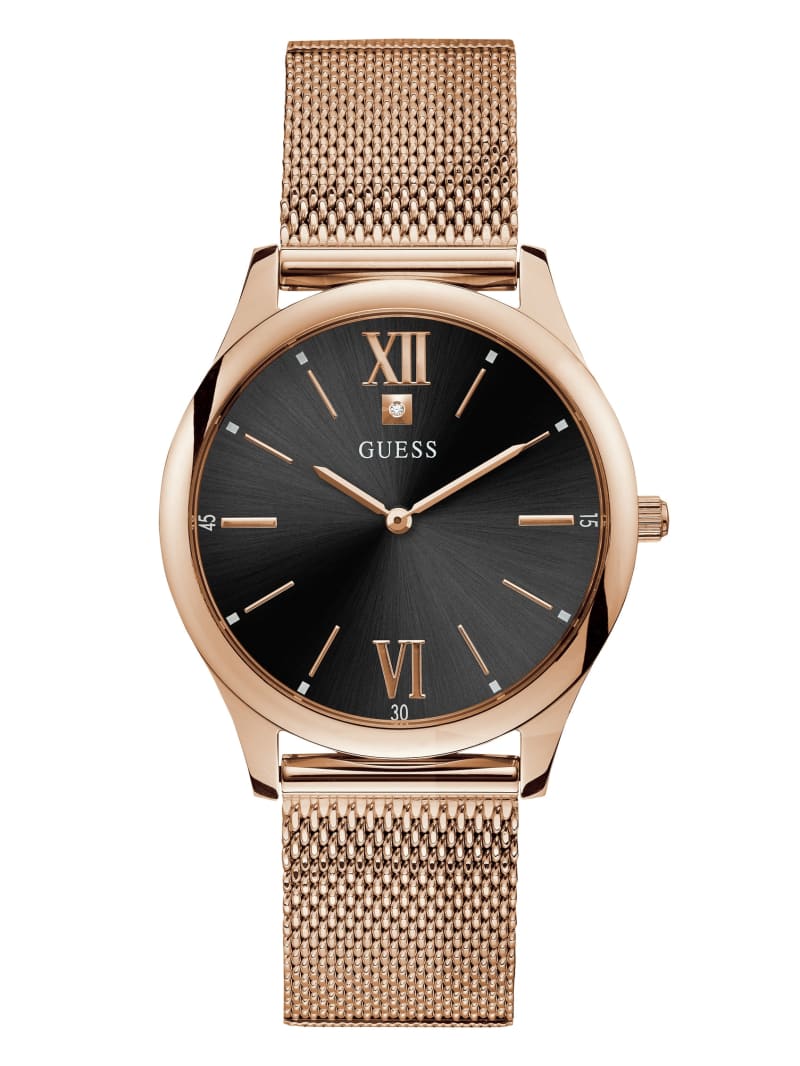 Rose Gold-Tone Mesh Watch | GUESS Factory Ca