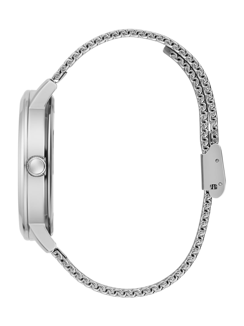 Silver-Tone and Black Analog Watch | GUESS Factory