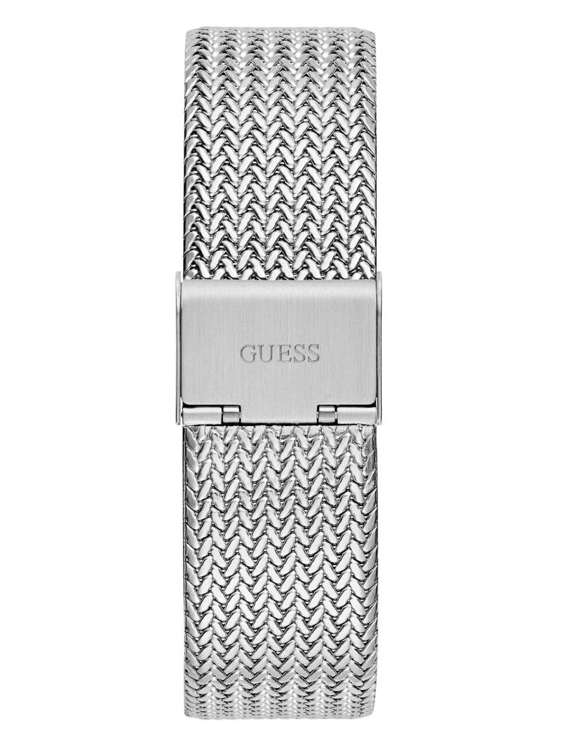 Silver-Tone Mesh Analog Watch | GUESS Factory Ca