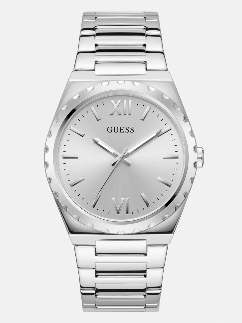 Silver-Tone Analog Watch | GUESS Factory