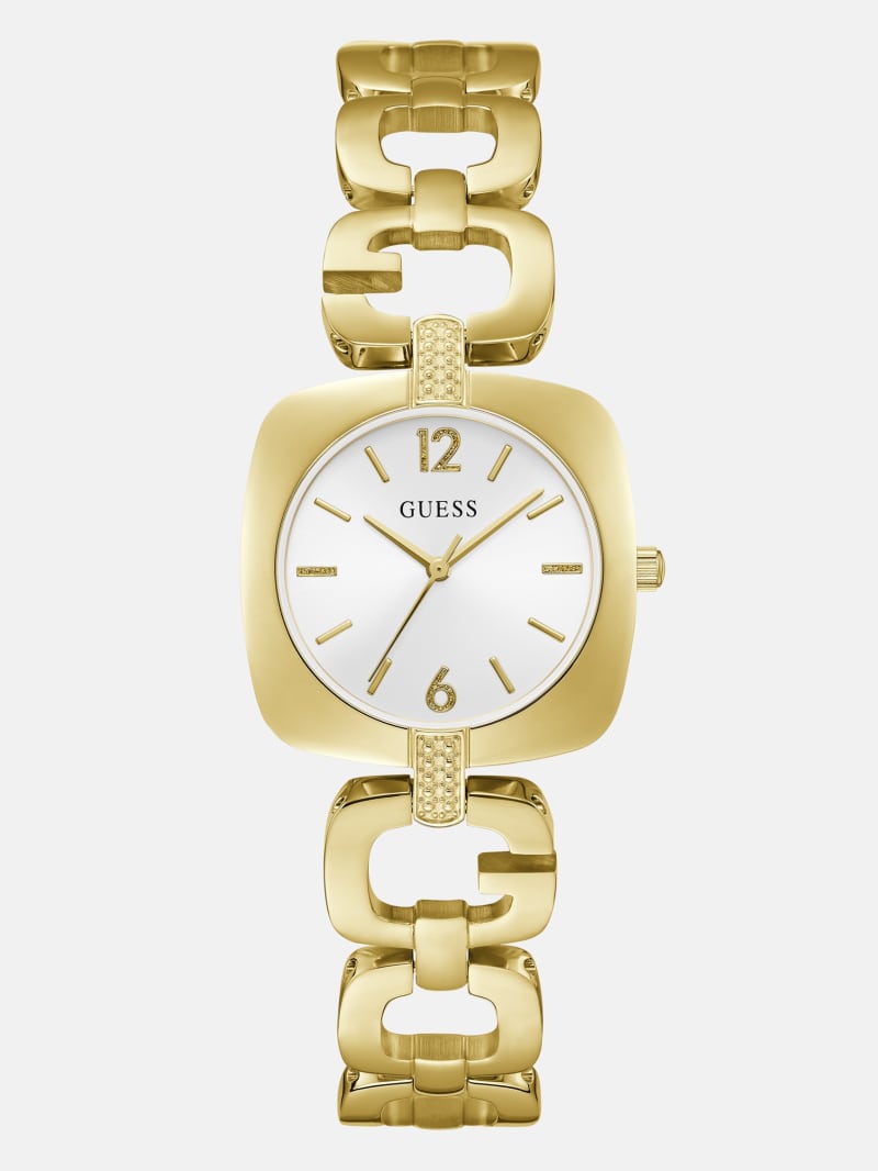 Gold-Tone G-Link Analog Watch | GUESS Factory