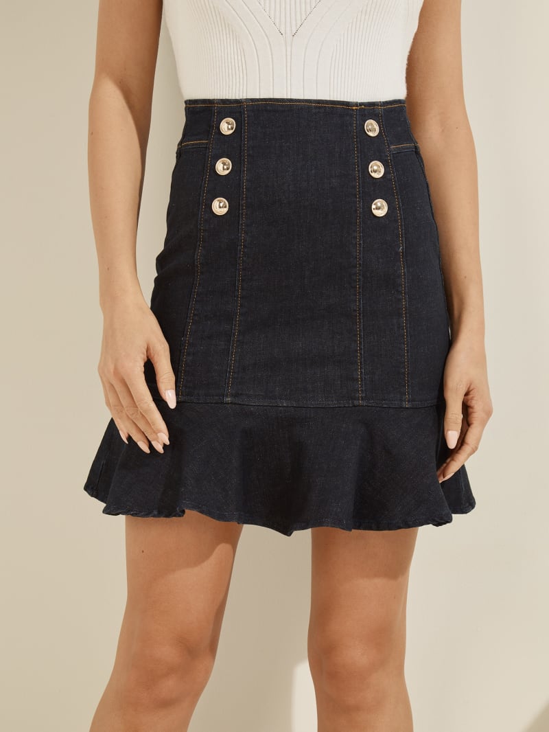 Jupe en denim éco Julianne | GUESS Canada