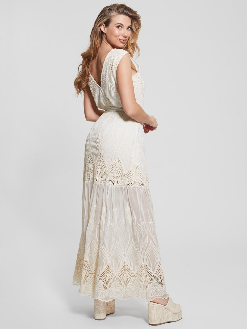 Pam Embroidered Long Dress | GUESS Canada