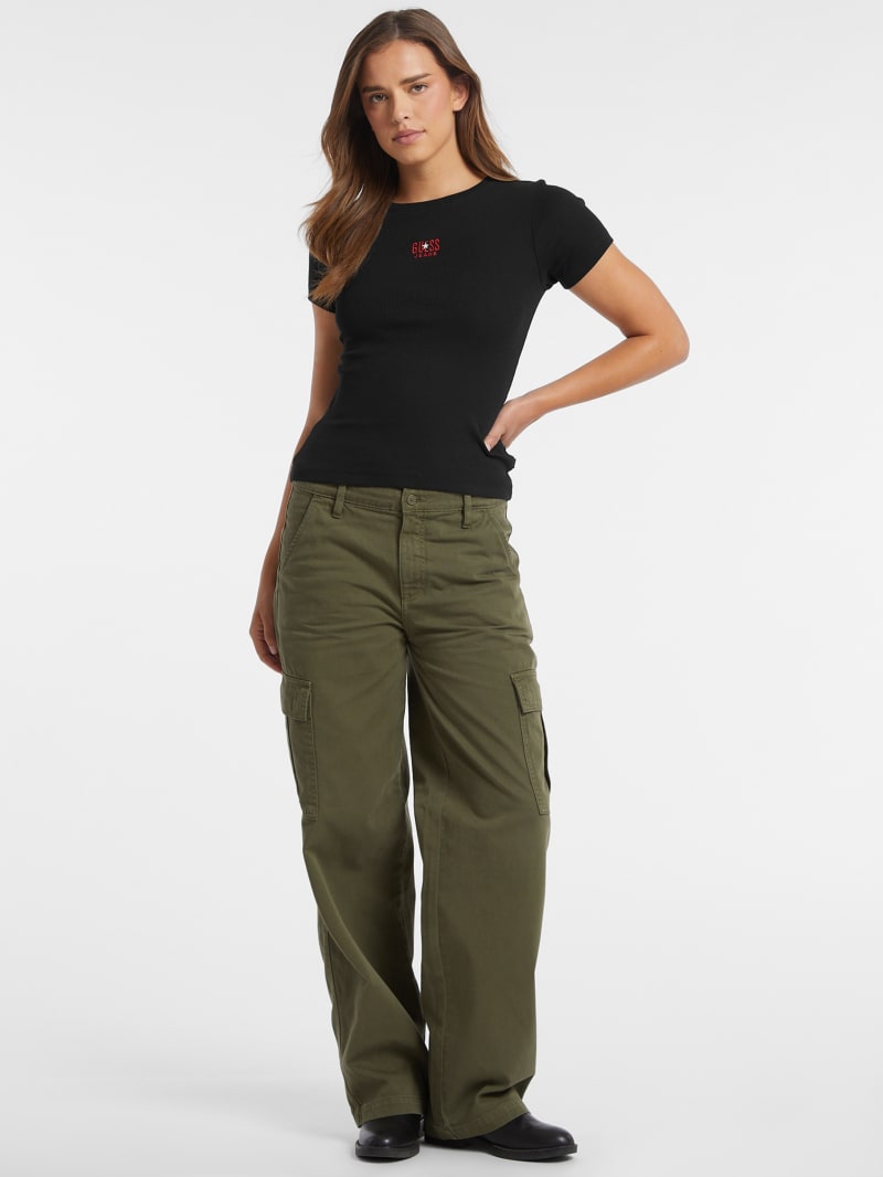 Slim Embroidered Logo Tee