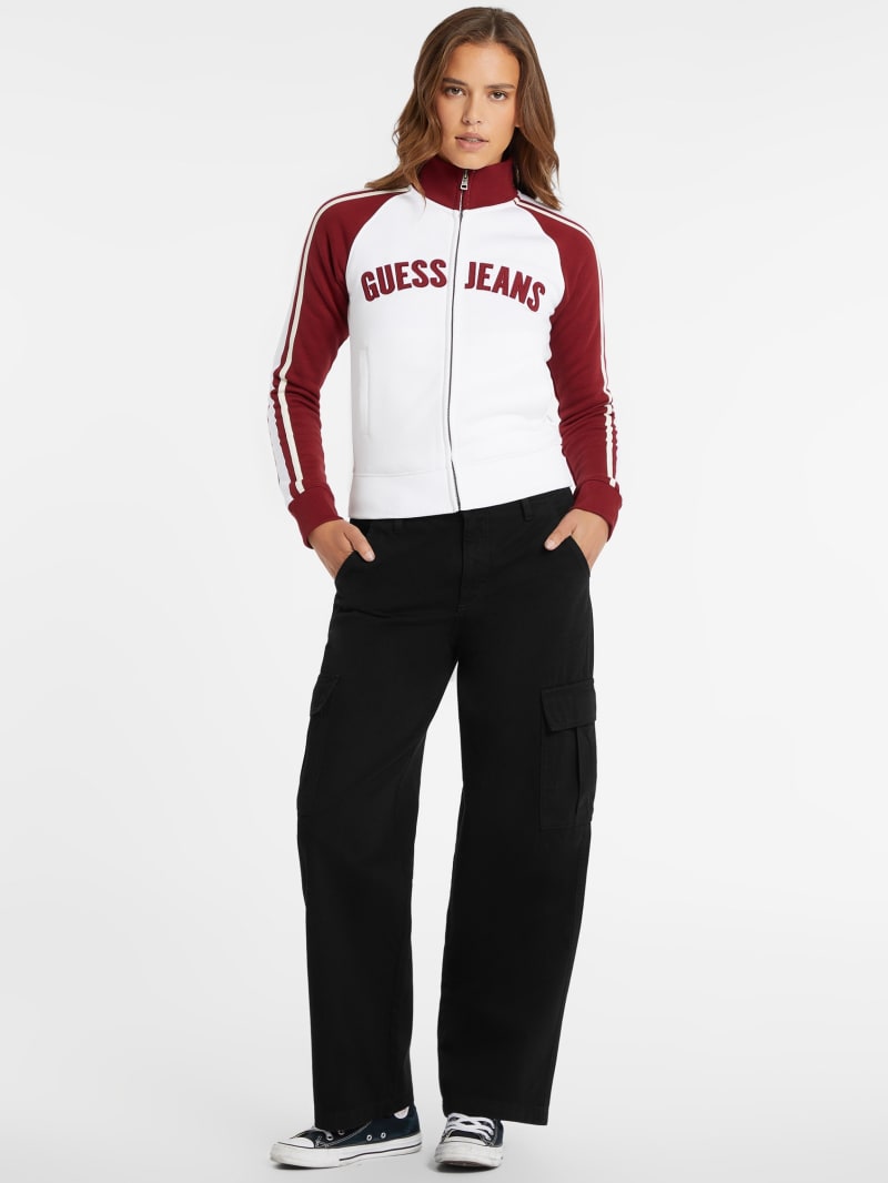 Classic Stripe Color-Block Logo Jacket | GUESS Jeans