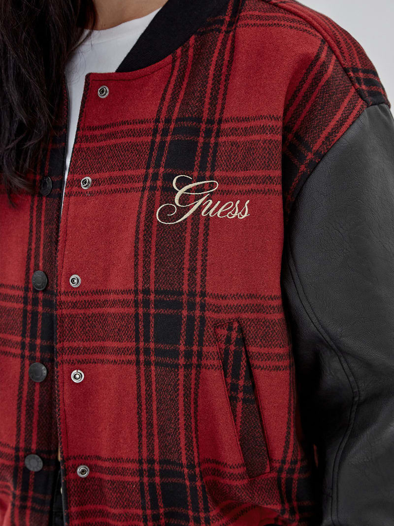 GUESS Originals Plaid Varsity Jacket | GUESS