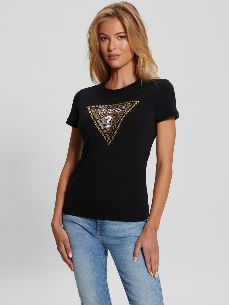 Eco Leo Signature Triangle Tee | GUESS Canada