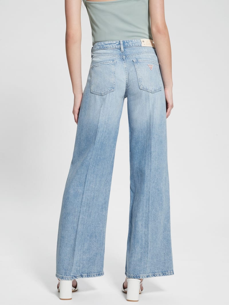 Jean léger à taille mi-basse éco Palazzo | GUESS Canada