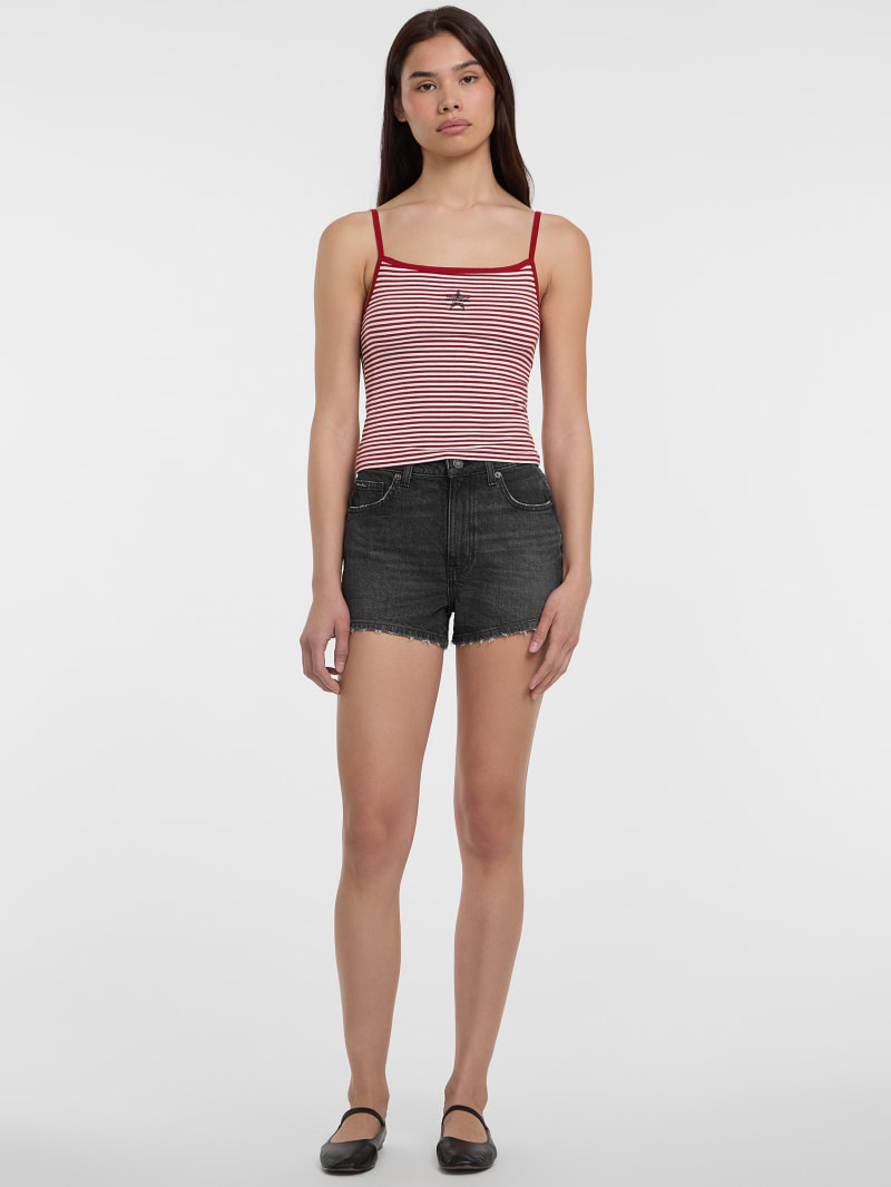 Eco Embroidered Star Crop Top