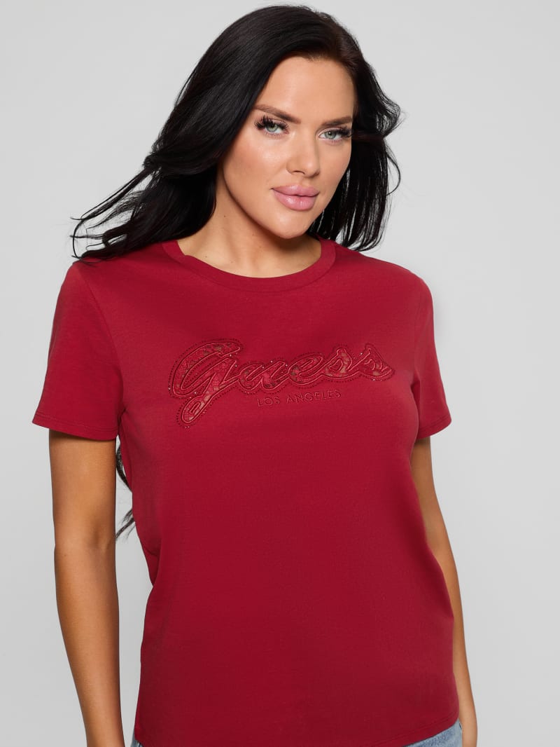 Eco Lace Logo Easy Tee | GUESS