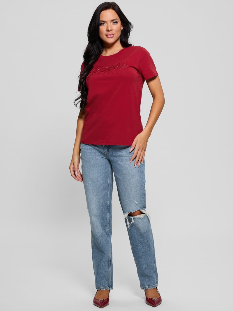 Eco Lace Logo Easy Tee | GUESS