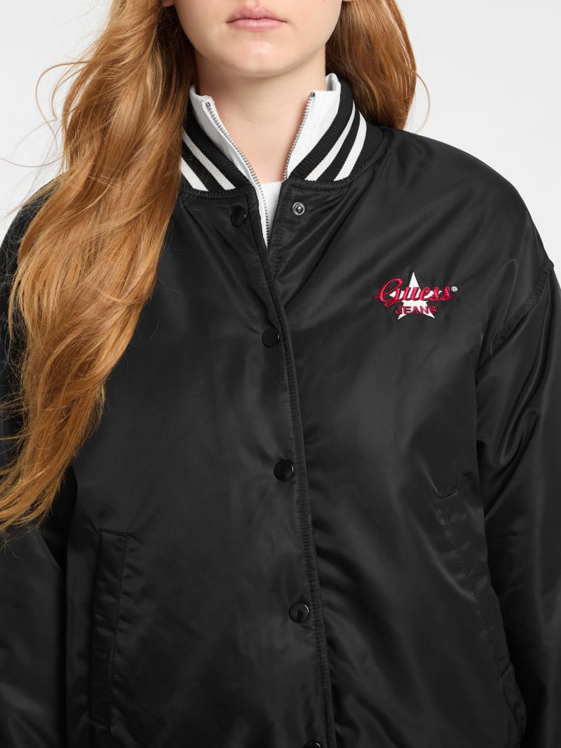Eco Embroidered Varsity Jacket | GUESS Jeans