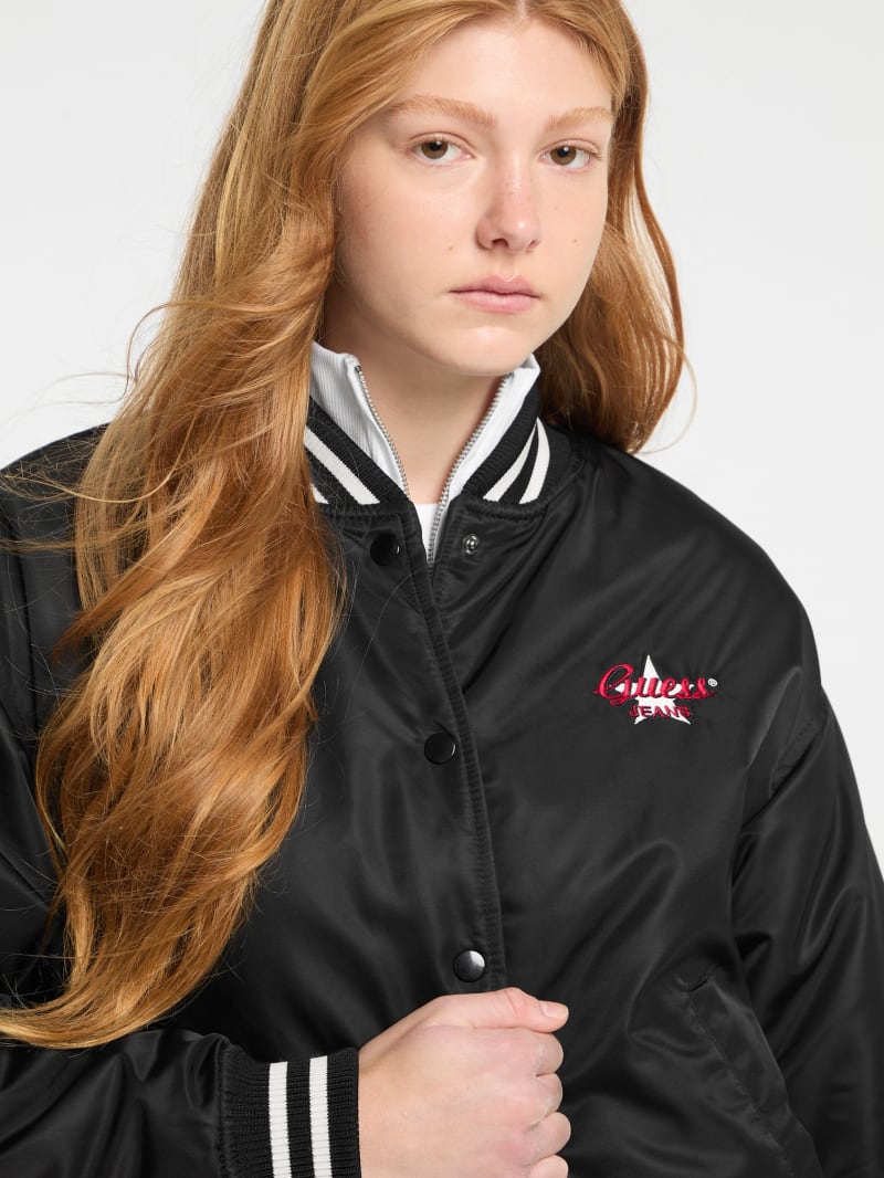 Eco Embroidered Varsity Jacket | GUESS Jeans