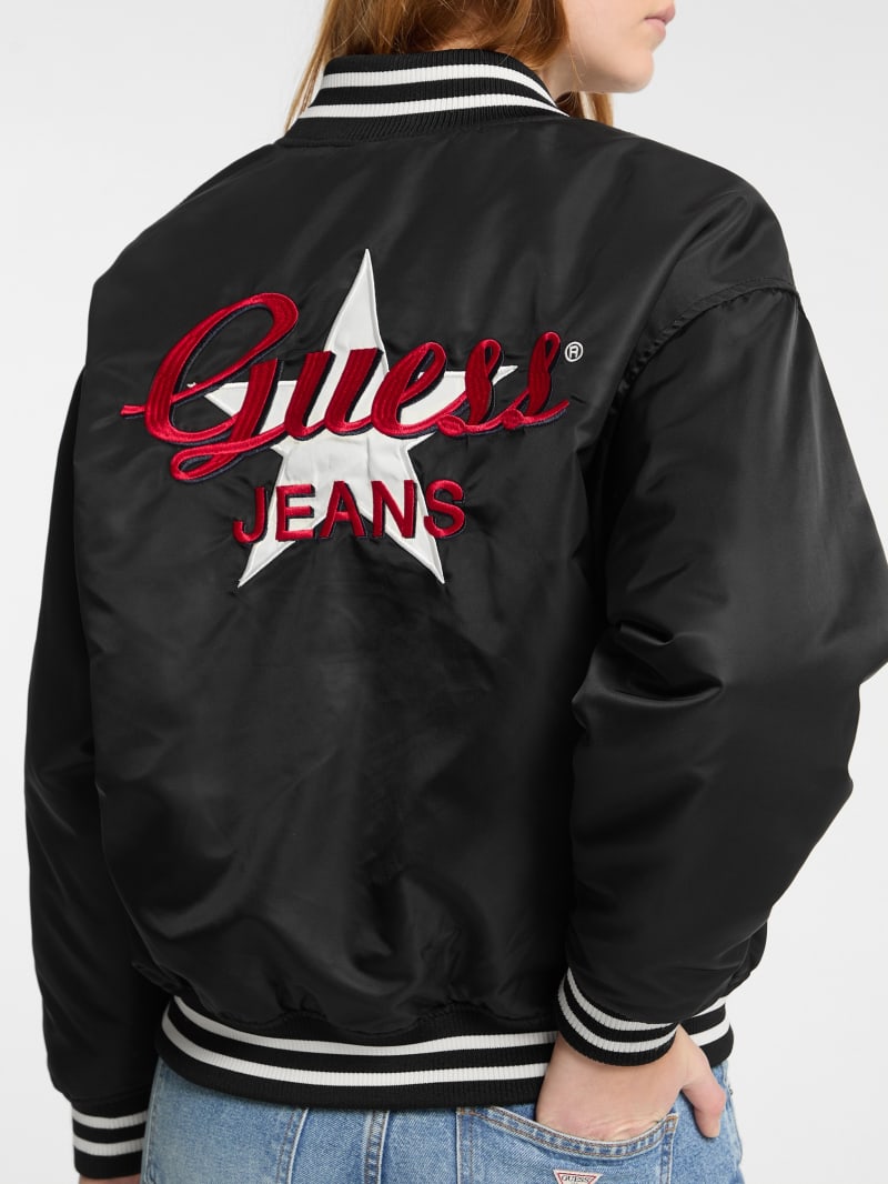 Eco Embroidered Varsity Jacket | GUESS Jeans