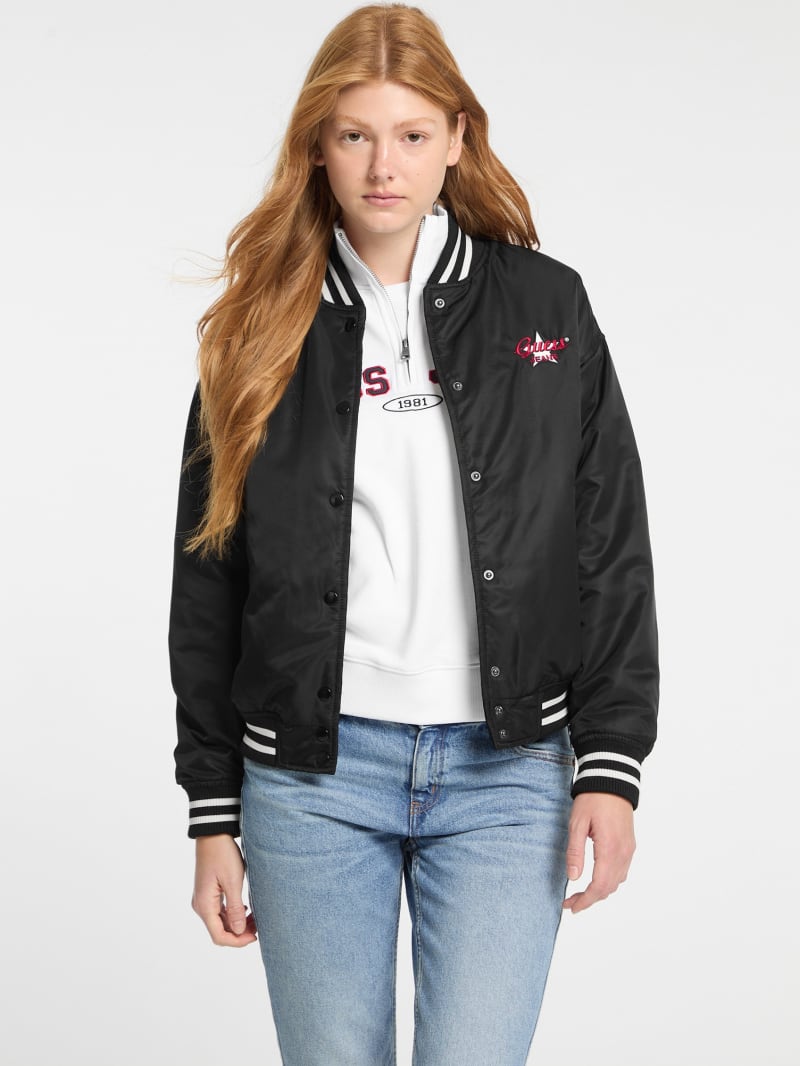 Eco Embroidered Varsity Jacket | GUESS Jeans