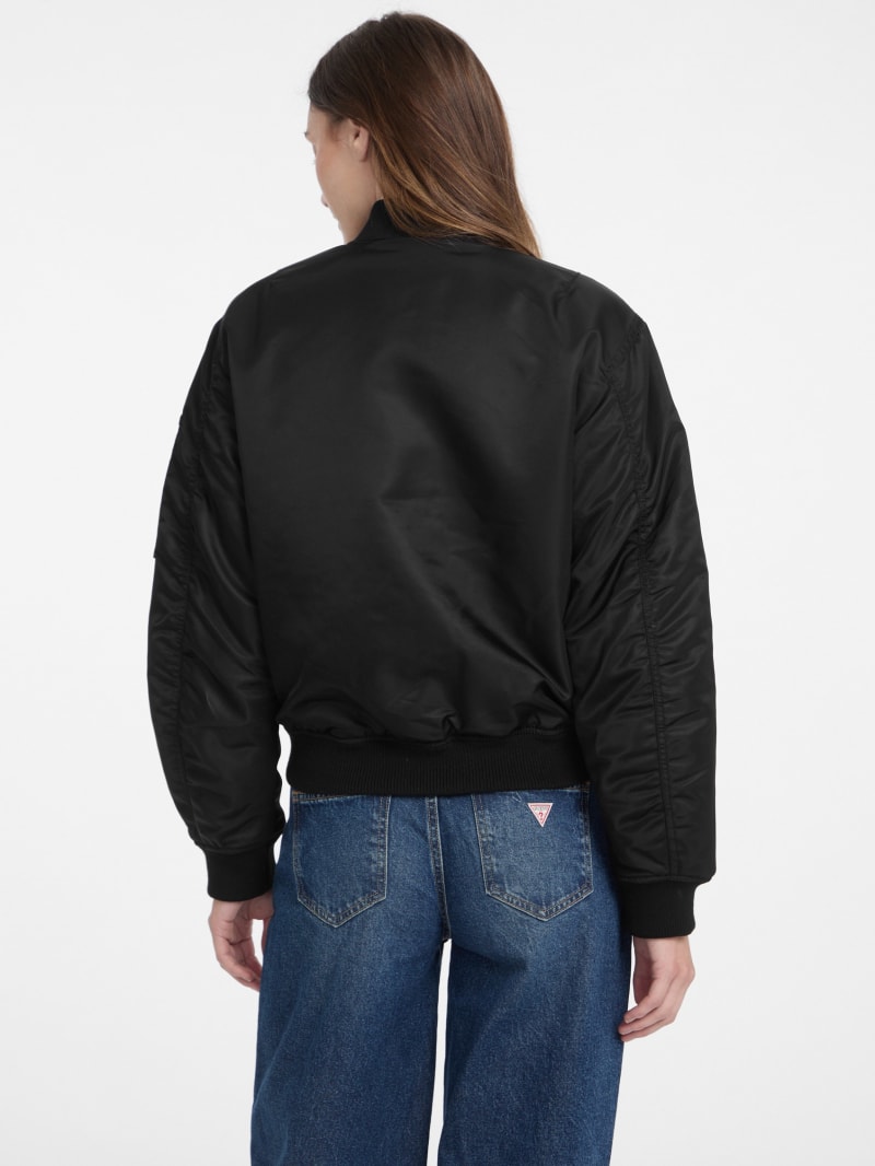 Eco Satin Flight Jacket | GUESS Jeans