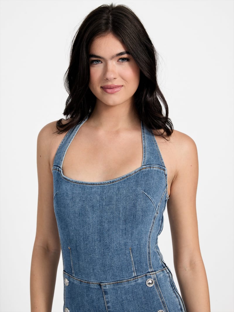 Blair Halter Denim Jumpsuit | GUESS Canada