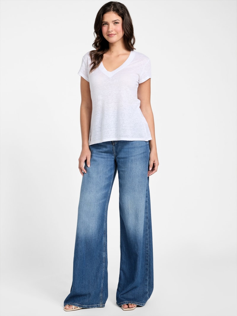 Eco Lindsey Linen Top | GUESS Canada