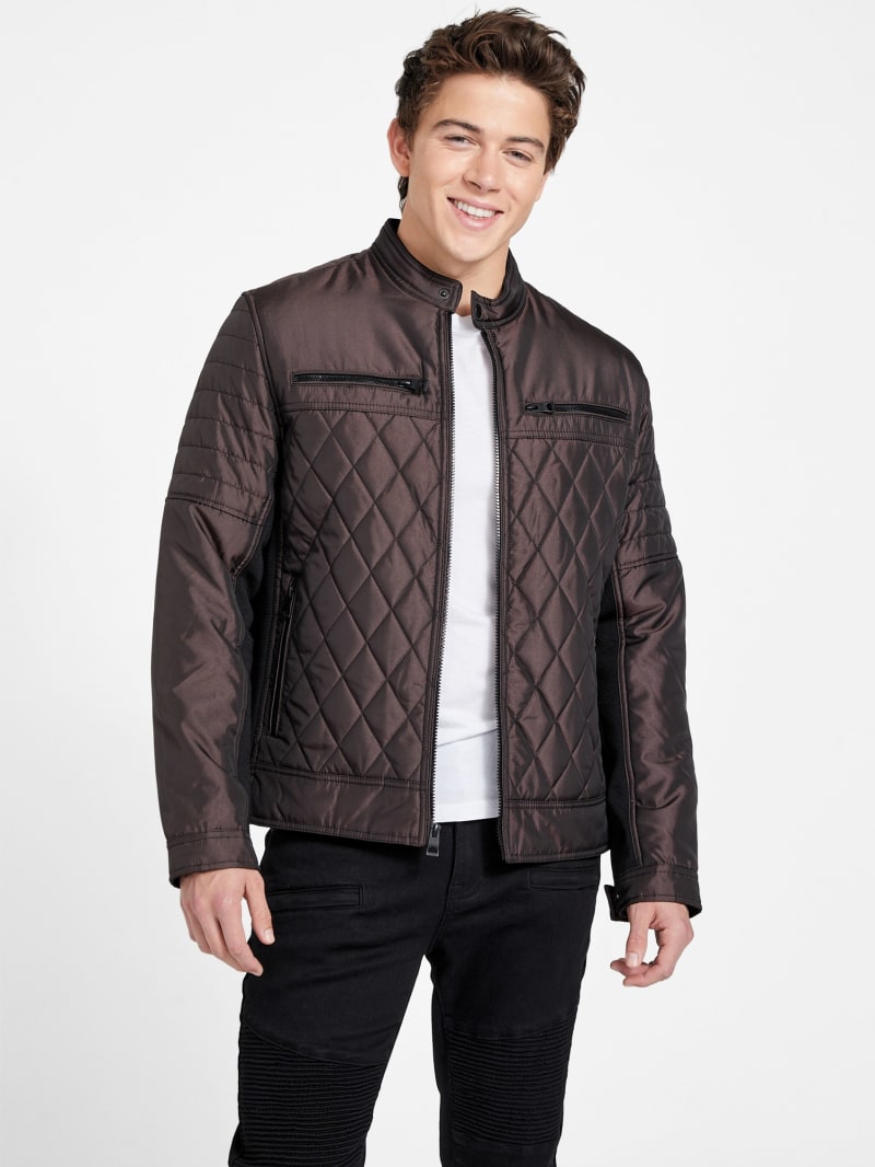 Eco Stacks Moto Jacket | GUESS Factory Ca