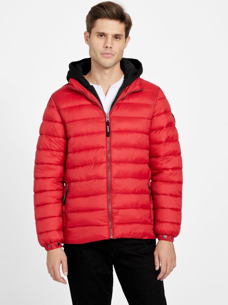 Harrison Hooded Quilted Jacket | GUESS Factory Ca