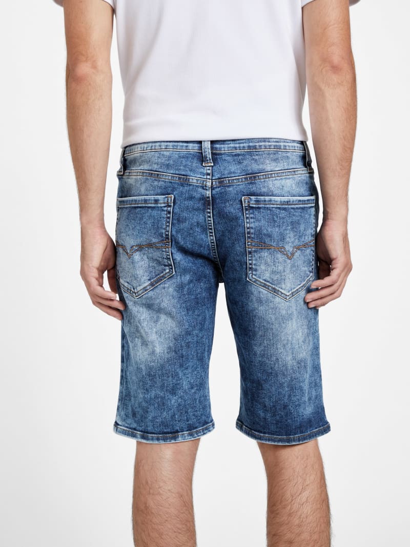 Jonah Rip-and-Repair Denim Shorts | GUESS Factory