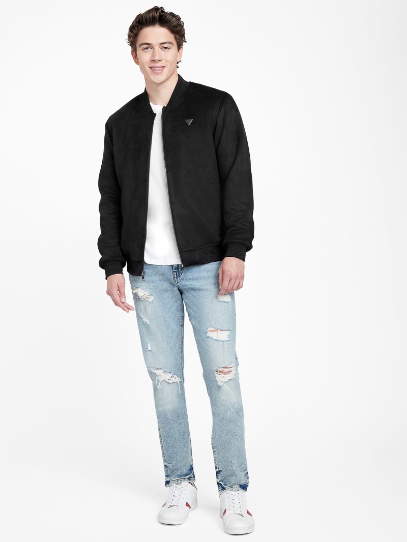 Grove Faux-Suede Flight Jacket | GUESS Factory