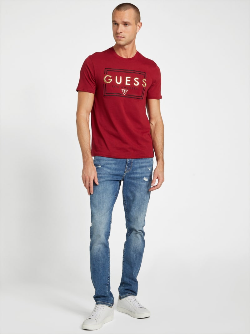 Eco Rowel Logo Tee | GUESS Factory