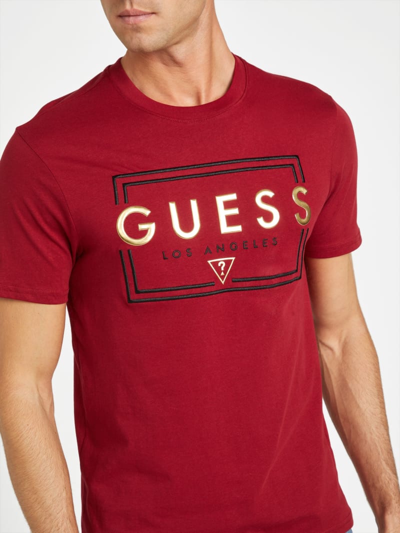 Eco Rowel Logo Tee | GUESS Factory