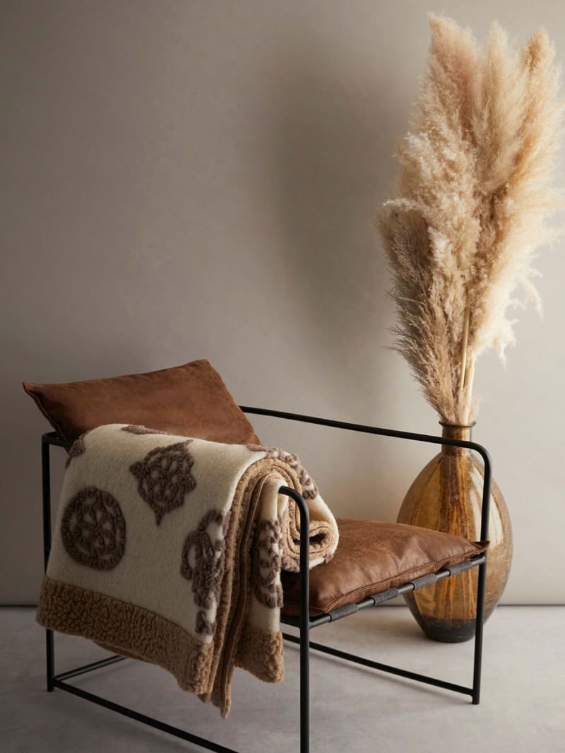 Wool Peony Blanket | GUESS Canada