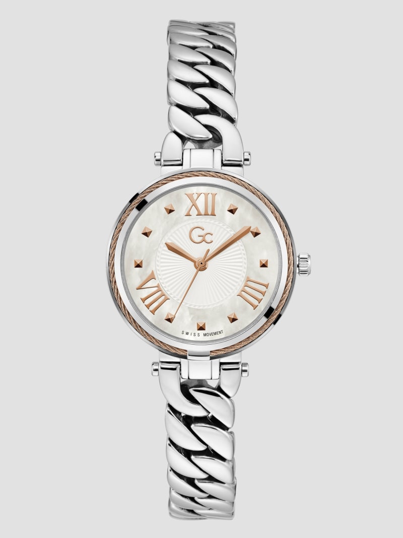 Silver-Tone Braided Analog Watch | GUESS