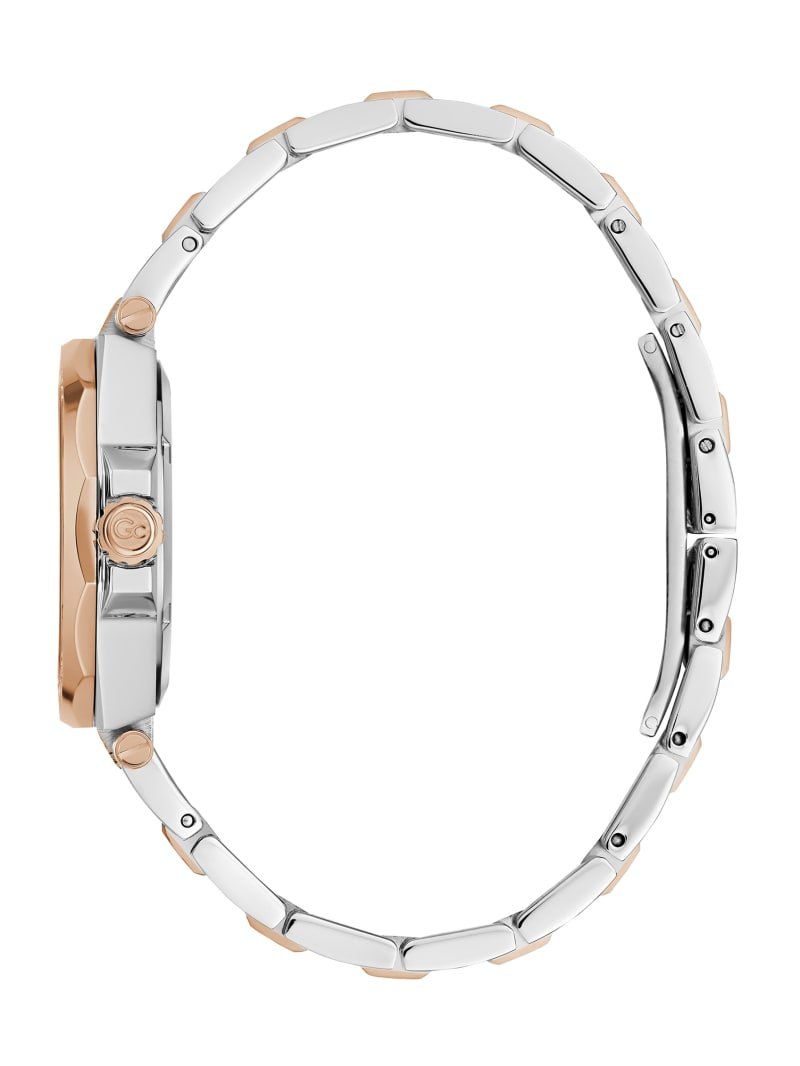 Gc Rose Gold and Silver-Tone Crystal Analog Watch | GUESS