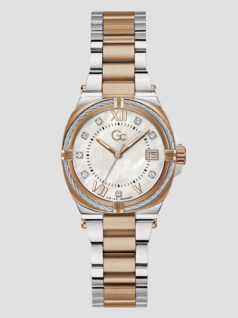 Two-Tone and Pearl Analog Watch | GUESS