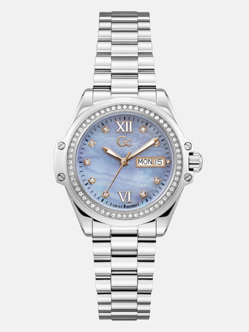 Gc Silver-Tone Analog Watch | GUESS